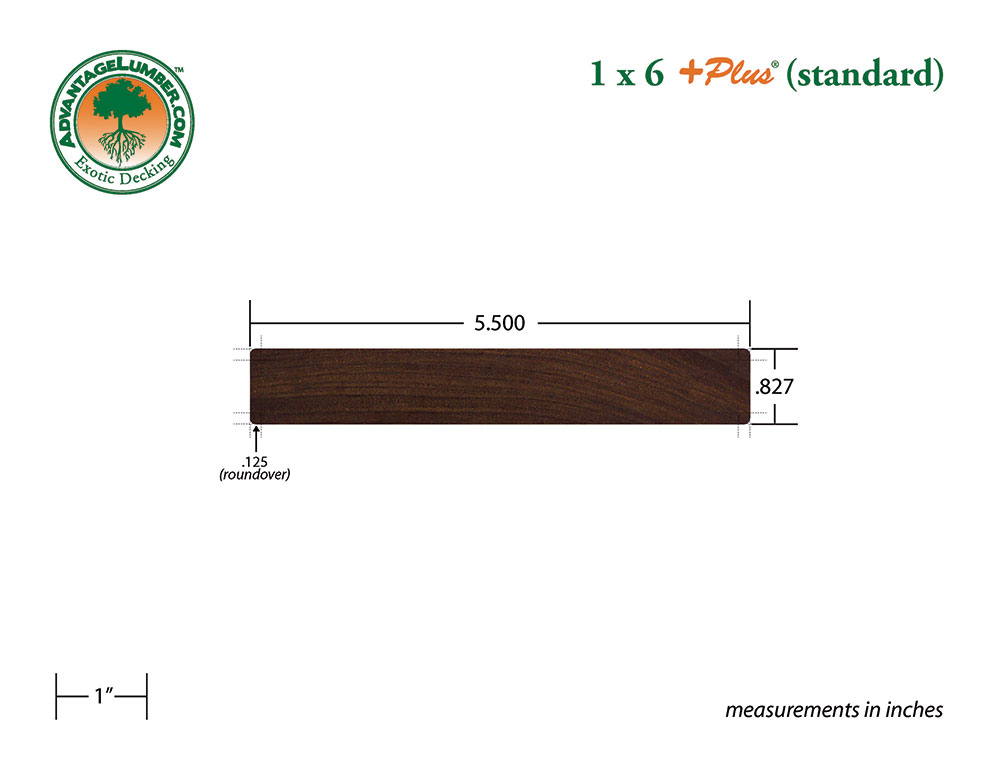 1x6 Plus® Ipe Decking - 21mm Ipe Decking